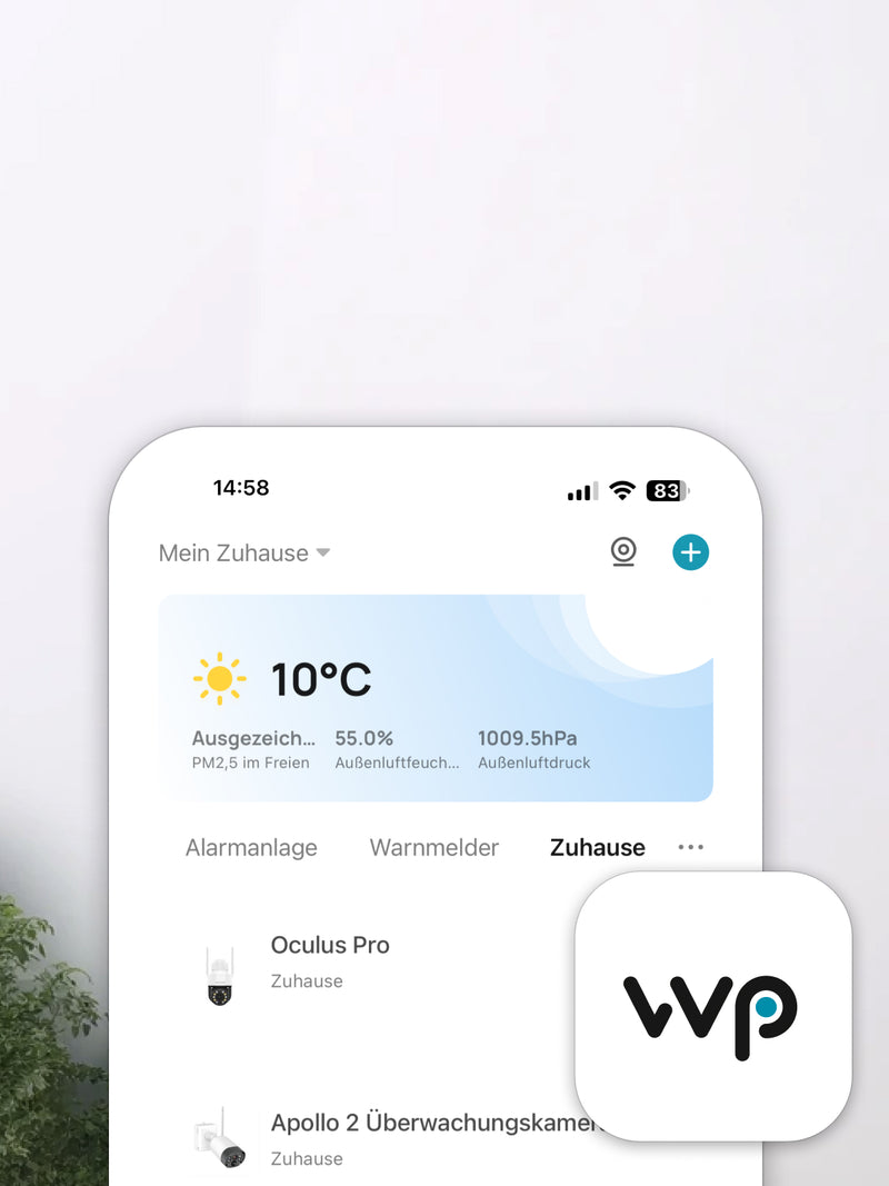 Außen Überwachungskamera | Kabellos Akku | Entwickelt in Deutschland